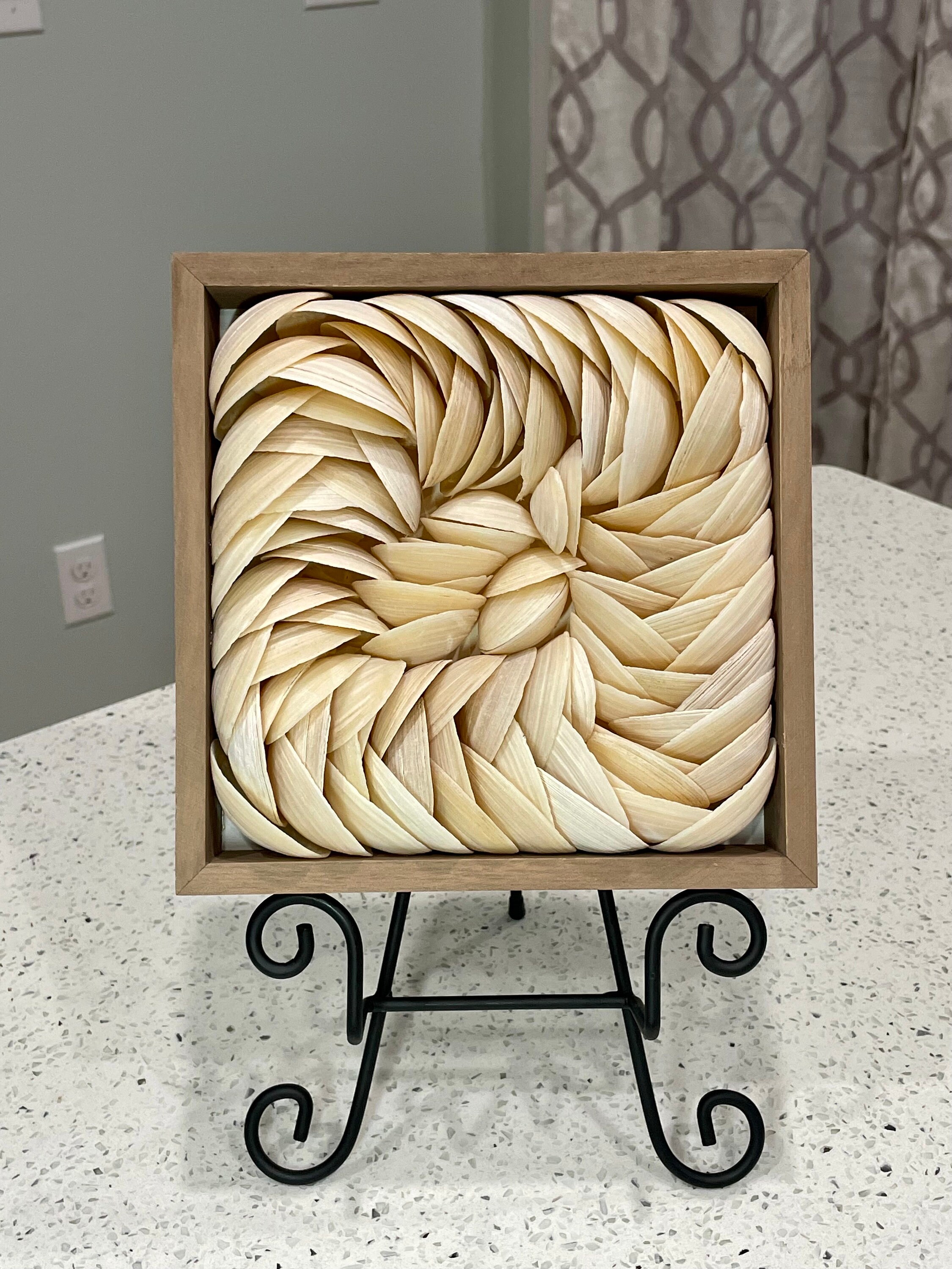 8x8 Buttercup Shell Wall Art Mosaic, Coastal Decor, Shell Wall Decor ...