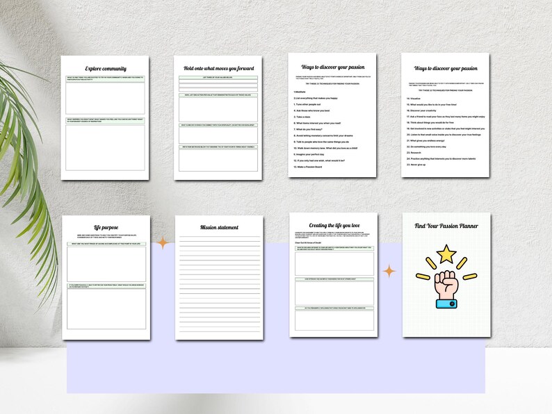 Find Your Passion Planner | Printable and Editable Canva Template ...