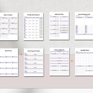 2025 Fitness Planner Editable Canva & Printable PDF Workout Tracker ...