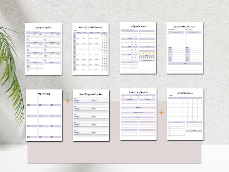 2025 Fitness Planner | Editable Canva & Printable PDF | Workout Tracker ...