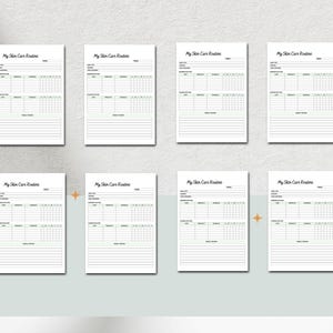 My Skin Care Routine Printable and Editable Canva Template Daily ...