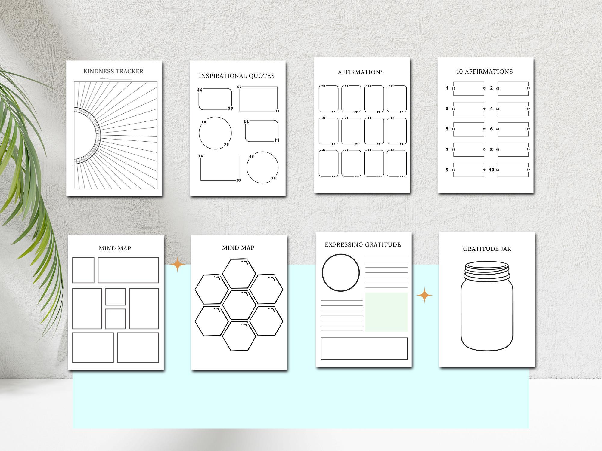 Vision Board Planner Printable and Editable Canva Template Goal Setting ...