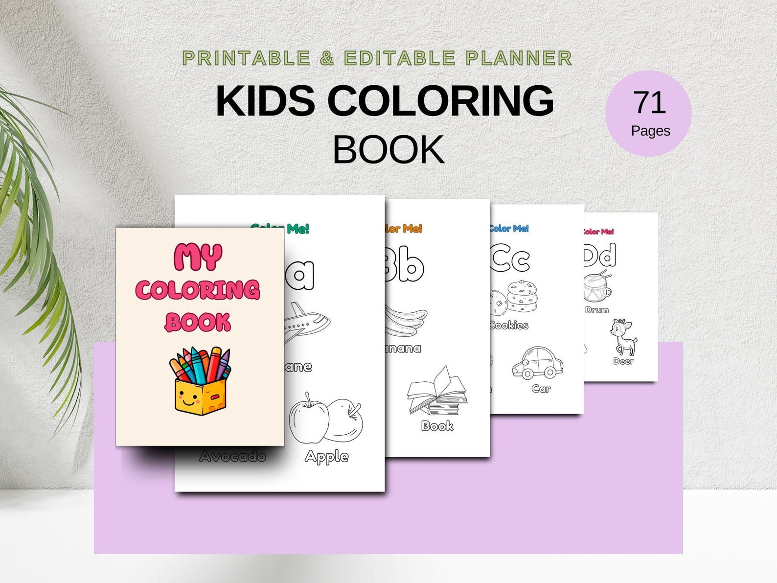 Coloring Book for Kids | Printable & Editable Canva Template | Fun ...