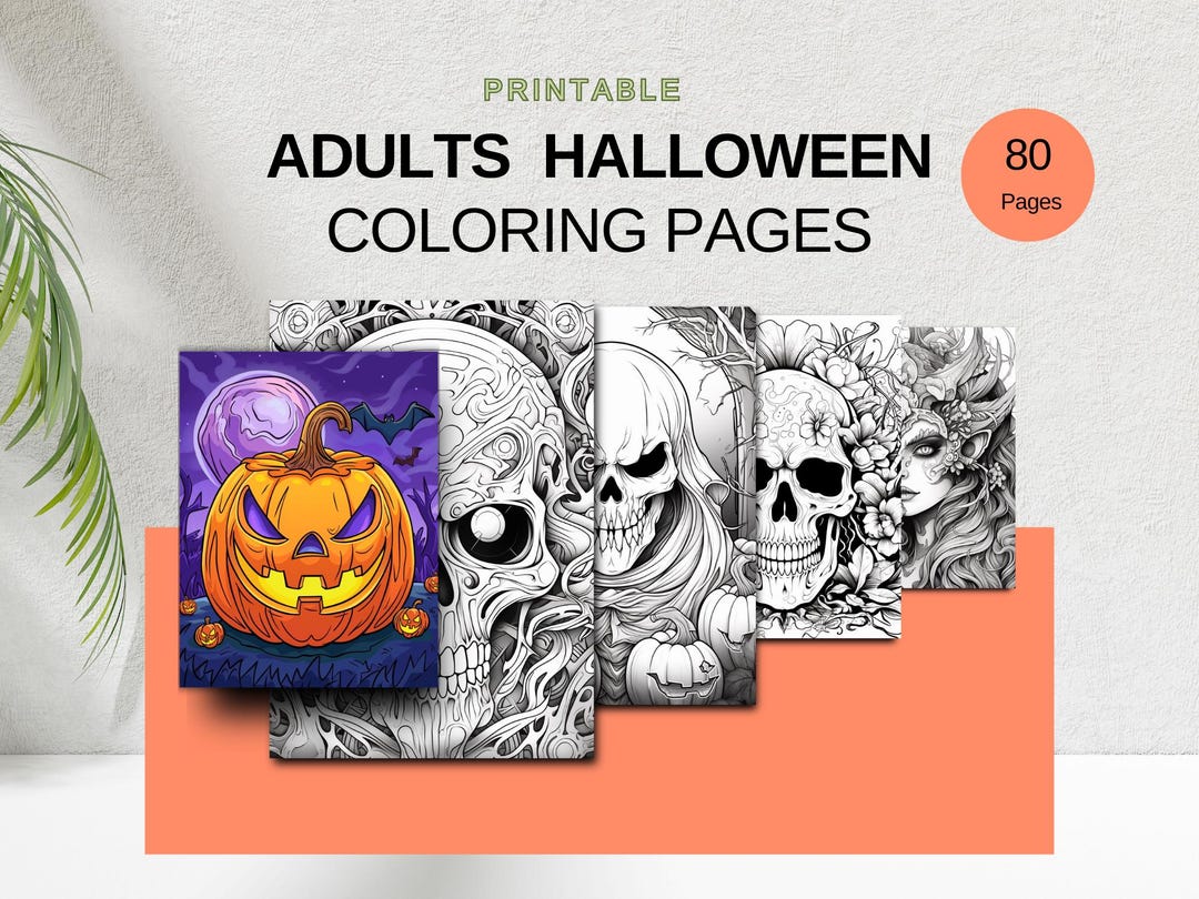 Adult Halloween Coloring Pages | Printable Spooky Coloring Sheets for ...