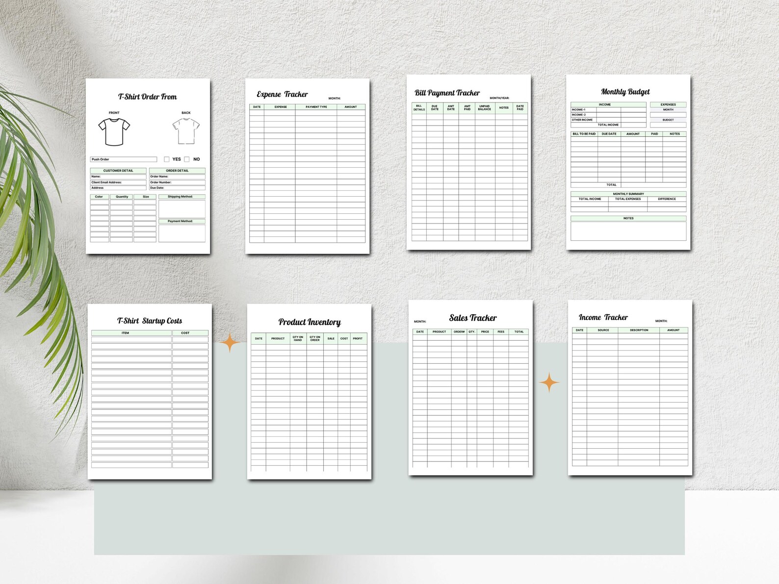 T-shirt Business Planner | Printable and Editable Canva Template ...
