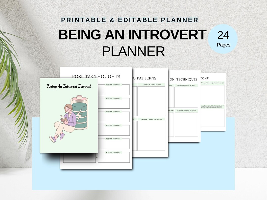Being an Introvert Journal | Printable and Editable Canva Template ...