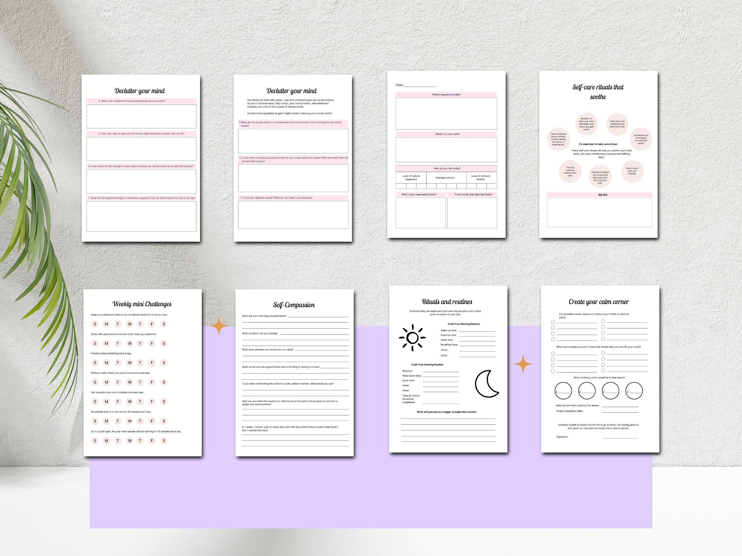 Calming Your Mind Journal | Printable and Editable Canva Template ...