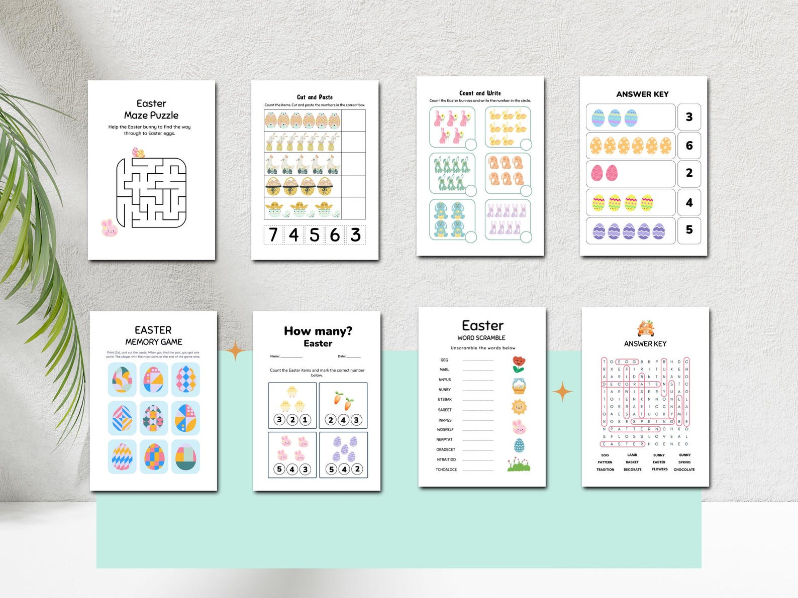 Easter Activity Book for Kids | Printable & Editable Canva Template ...