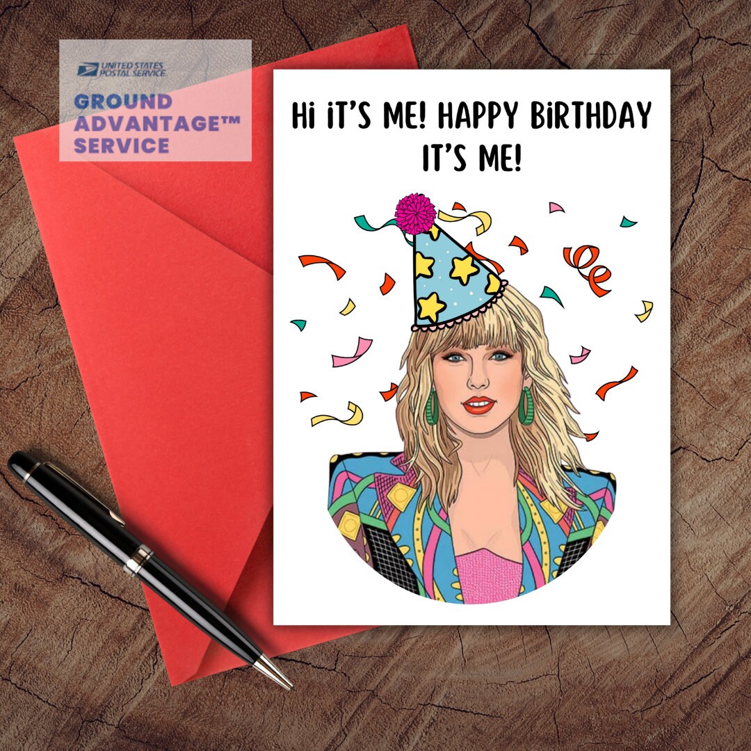 Taylor Swift Birthday Card, Taylor Swift Card, Swiftie Birthday, Taylor ...