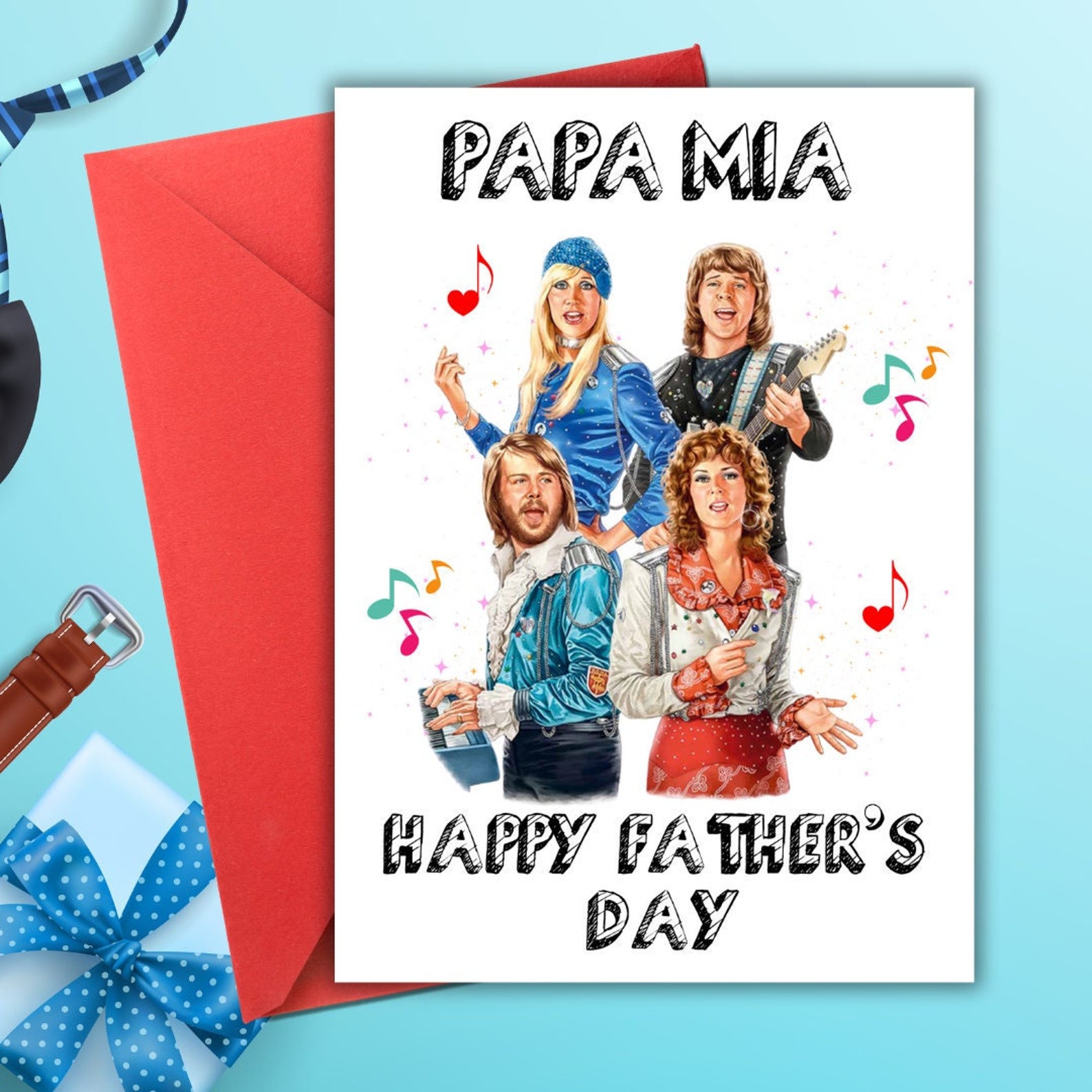 Abba, Abba Mamma Mia, Papa Mia Fathers Day Card, Abba Card, Father's ...