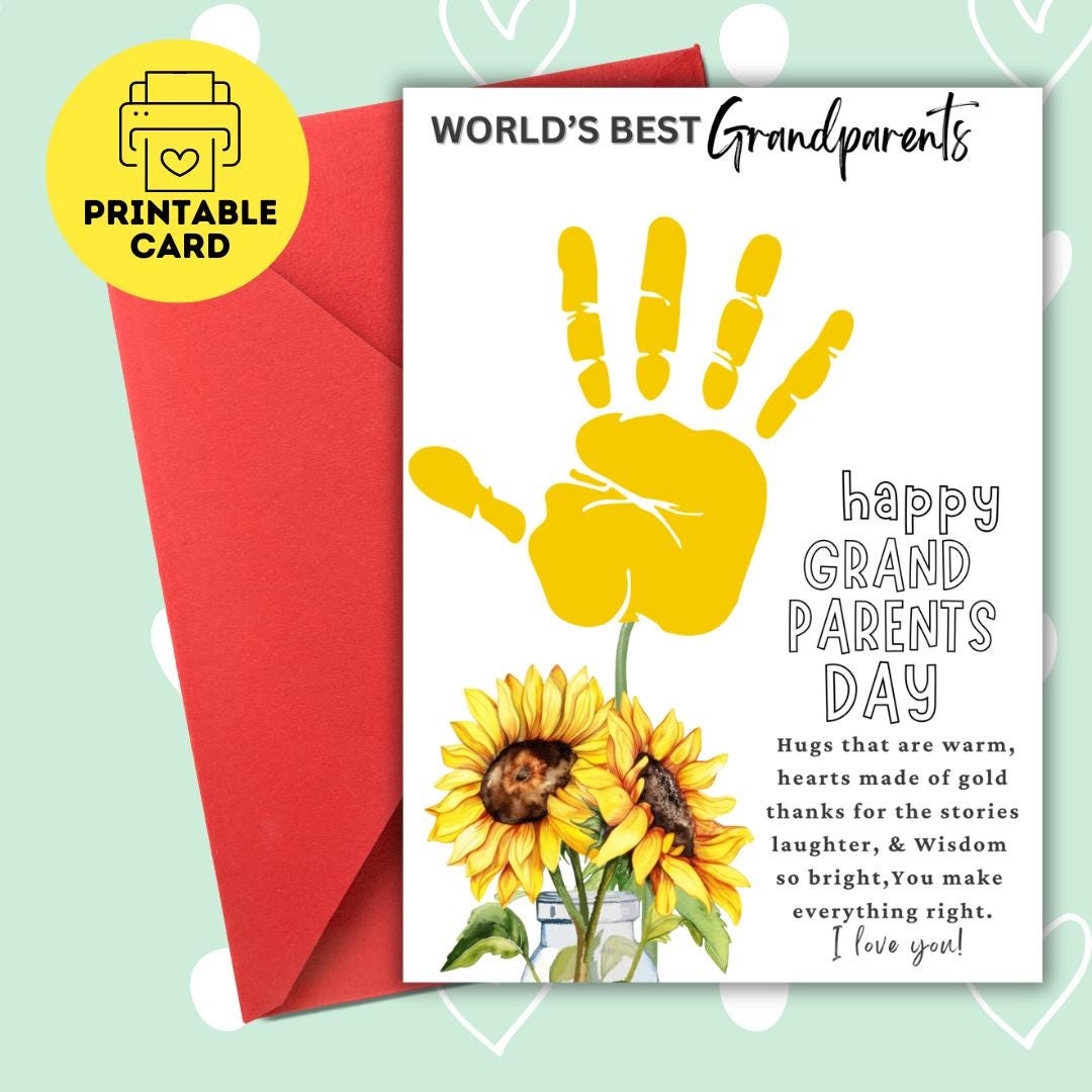 Happy Grandparents Day Printable, Printable Grandparents Day Card, to ...