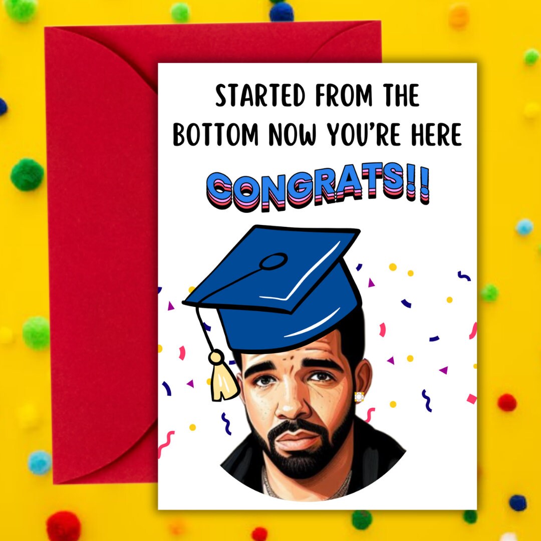 Drake Card, Funny Graduation Card, Graduation Card for Brother ...