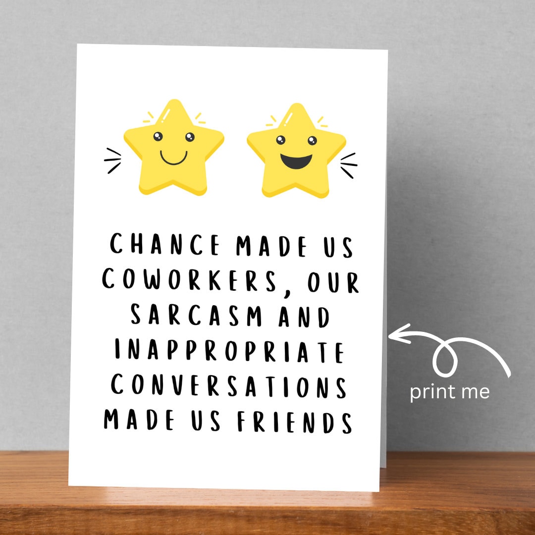 Coworker Leaving Card, PRINTABLE Coworker Farewell Card, Coworker ...