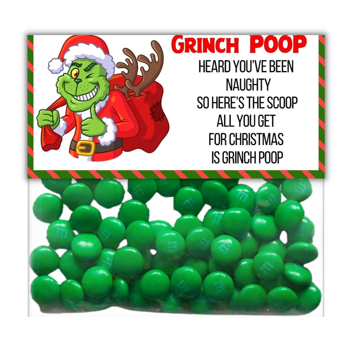 Grinch Poop, Grinch Poop Topper, Grinch Poop Printable, Digital Label ...