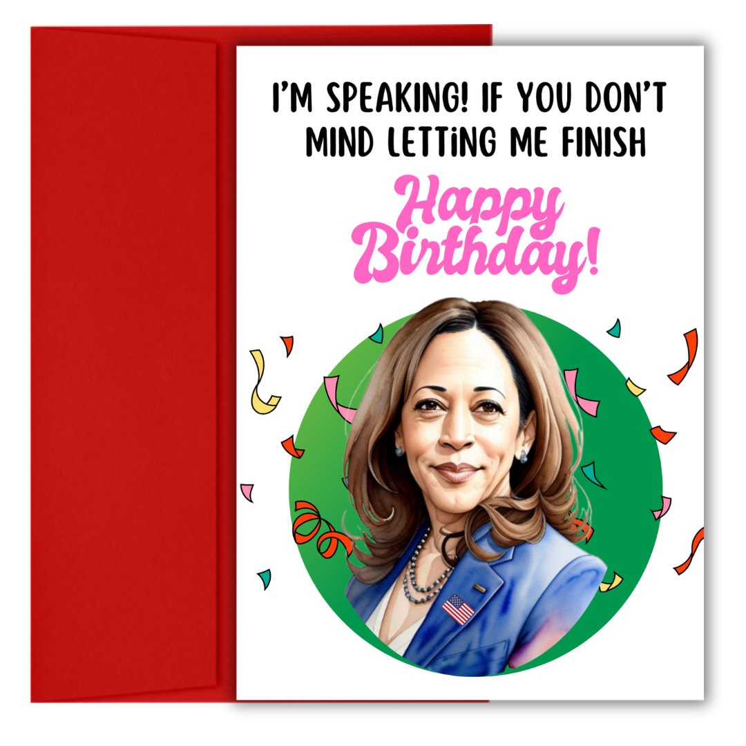Kamala Harris Birthday Card, Kamala Birthday Card, Vice President ...