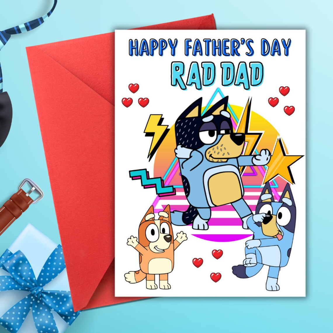 Printable Bluey Fathers Day Card, Bluey Fathers Day Card, Printable ...