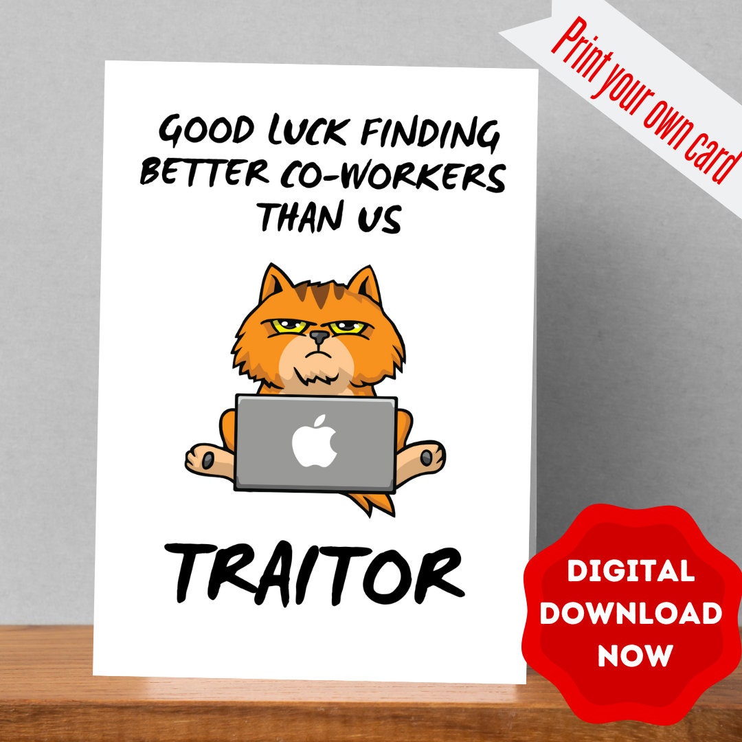 Coworker Leaving Card, Coworker Card, Farewell Coworker Card, Coworker ...