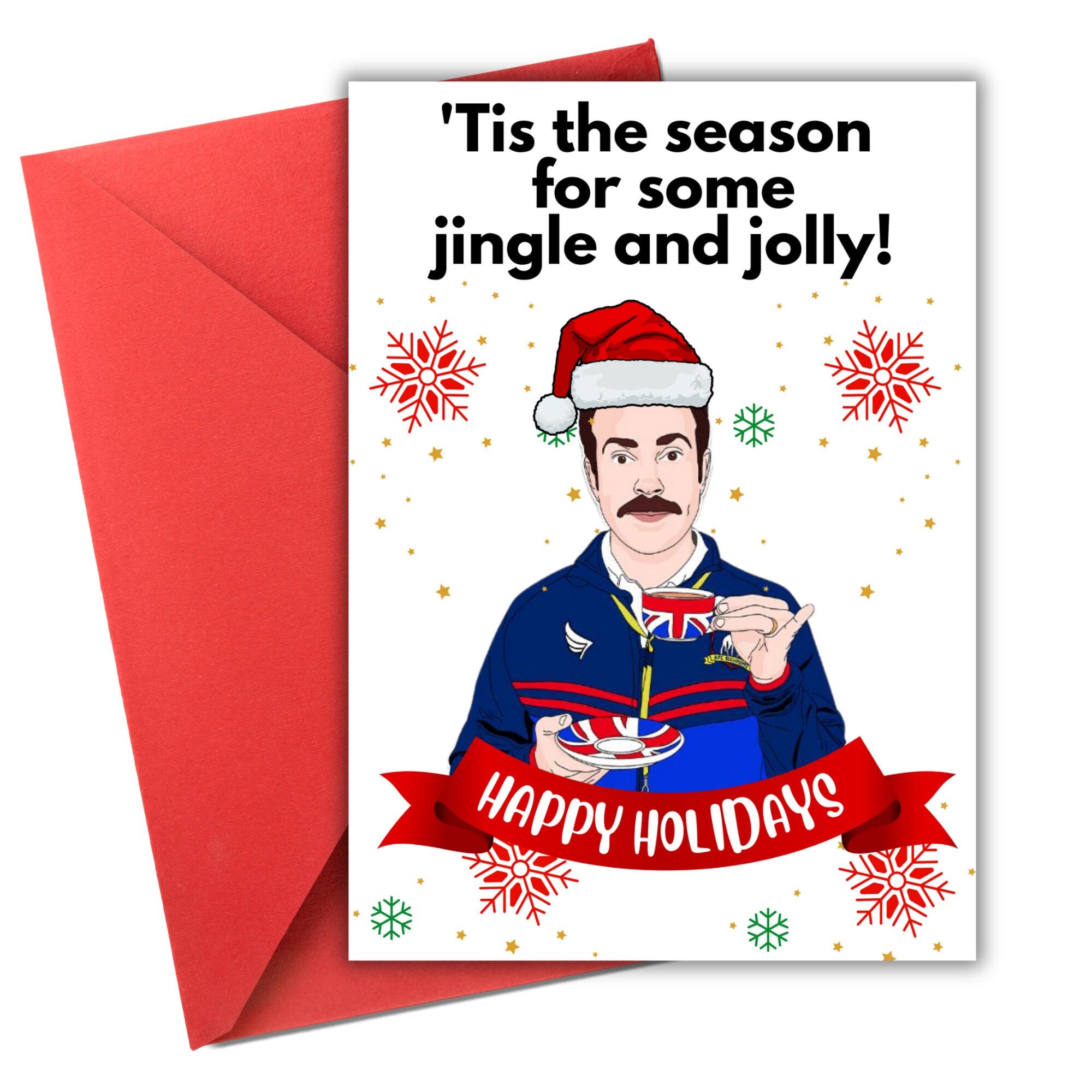 Ted Lasso Christmas Card, Ted Lasso Card, Funny Christmas Card for Work ...