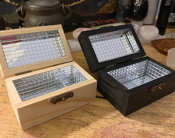 Mirrored Coffin Box With Poppet/ Mirror Box Spell/ Mirror Box/ Reversal ...