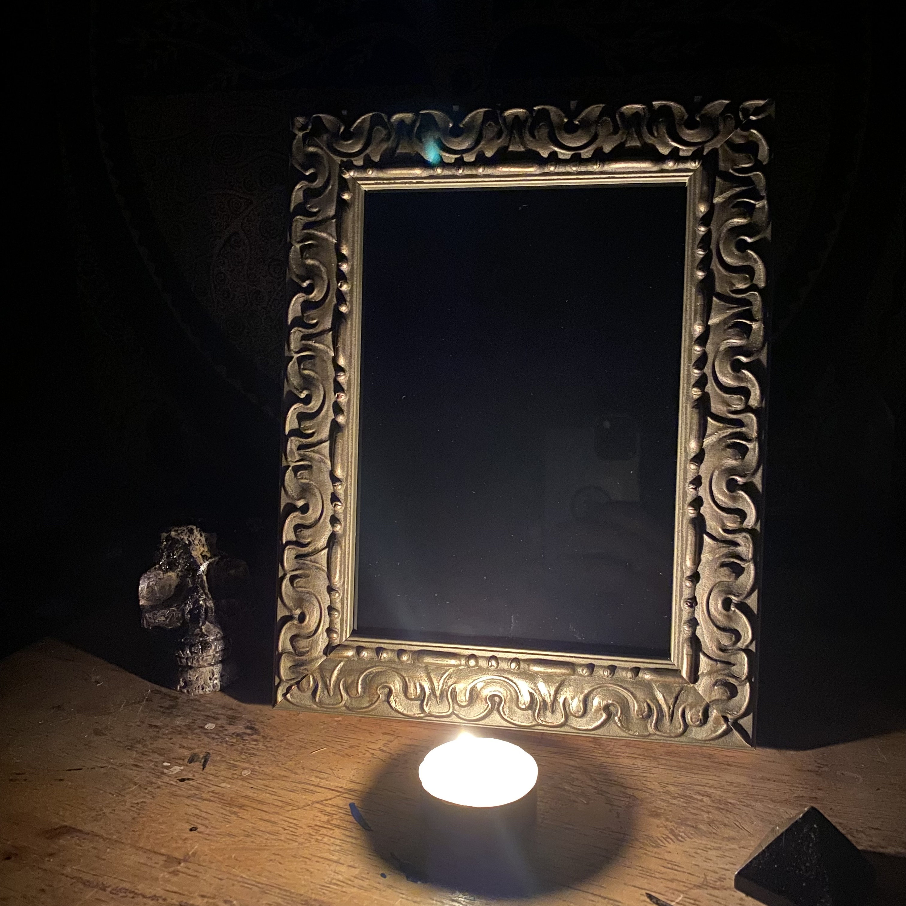 Scrying Mirror Black Mirror Magic Mirror - Etsy
