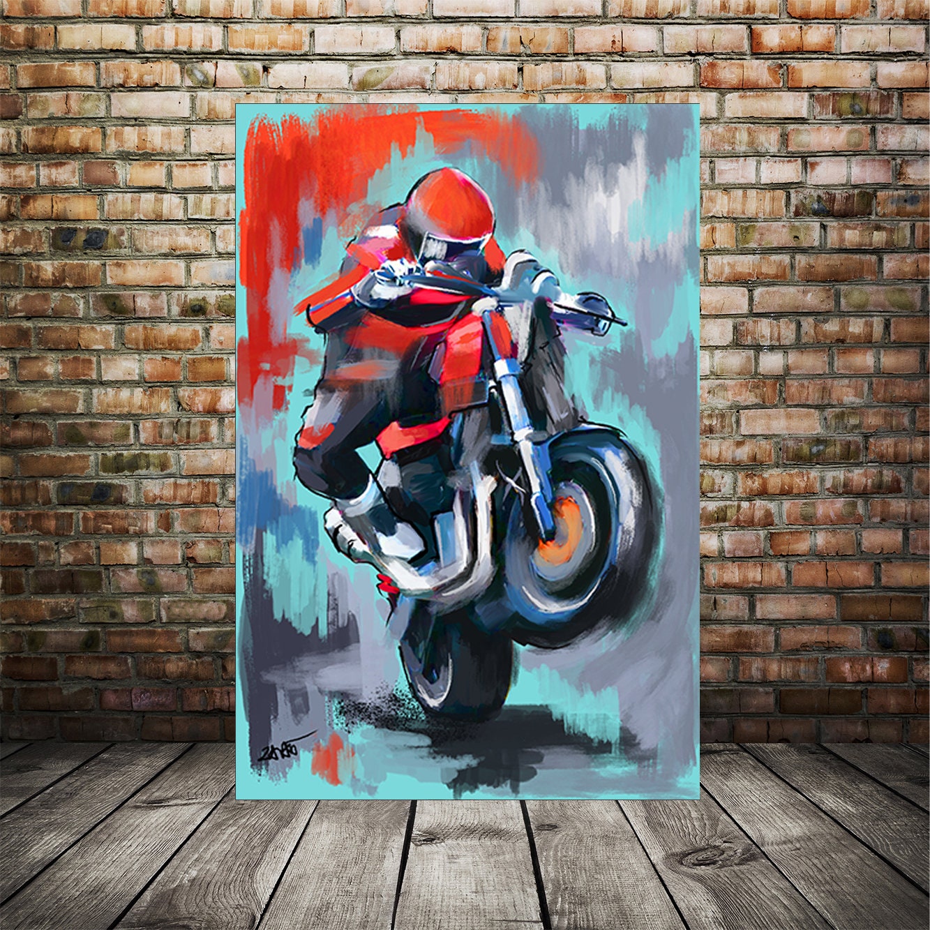Motorcycle Canvas Print | Dirt Bike Wall Art | Custom Motorcycle ...