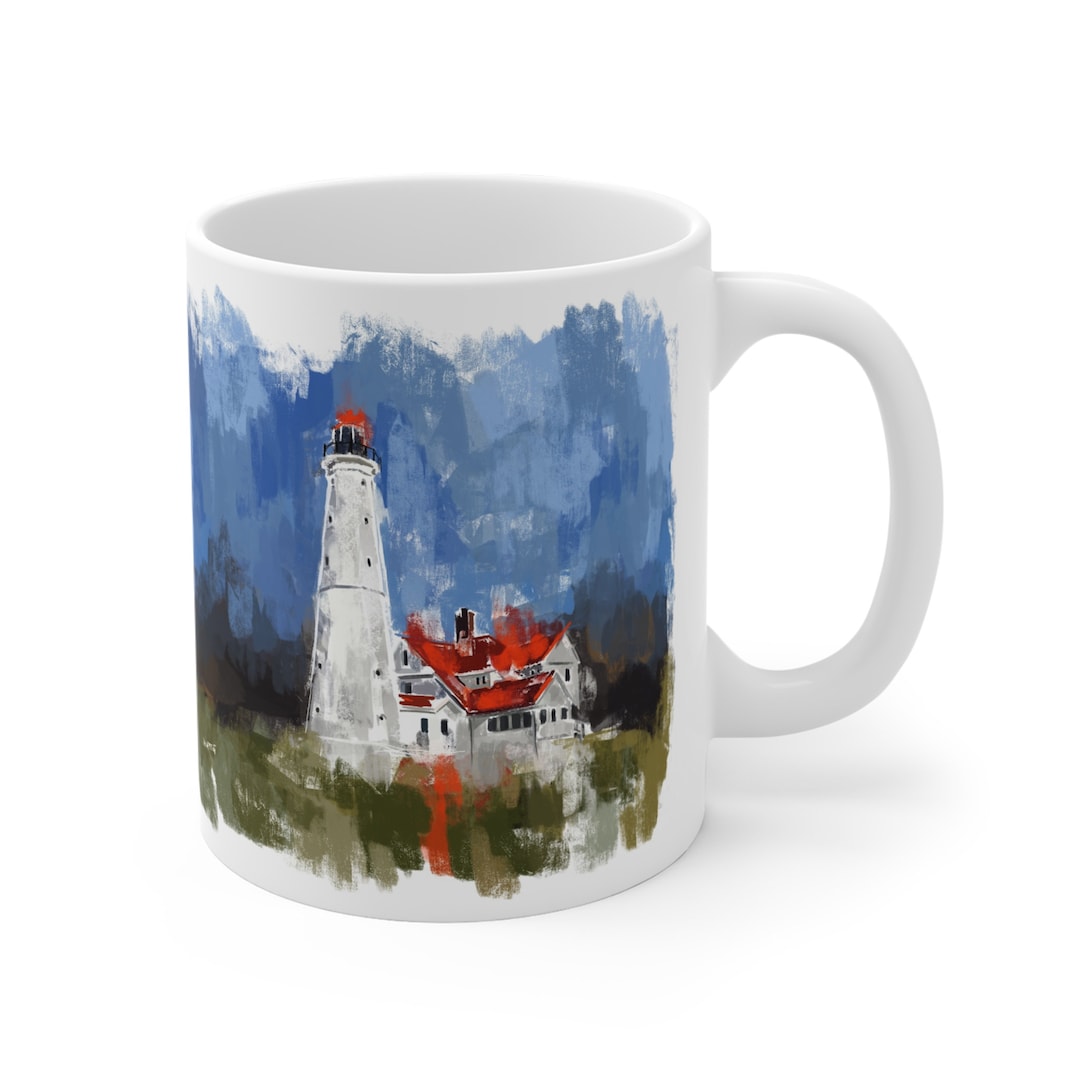 North Point Lighthouse Milwaukee, Lighthouse Decor, Watercolor Art ...