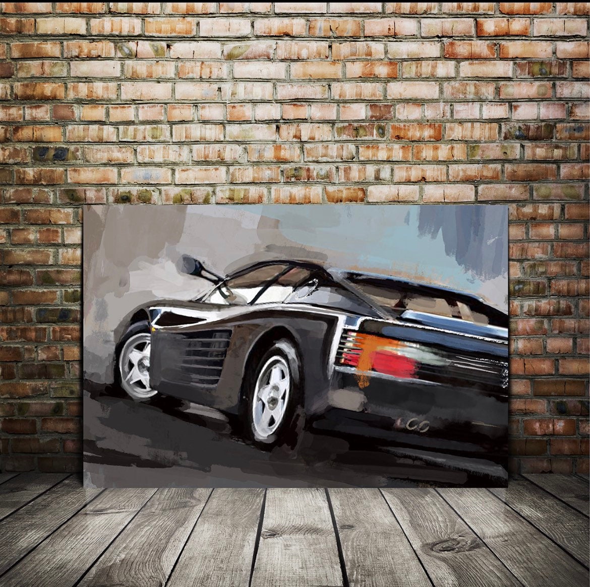 Ferrari Testarossa Automotive Painting, Race Car Artwork, Car ...