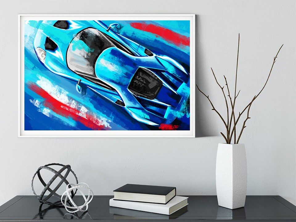 Automotive Painting Ford GT40 Art Print Automotive Art - Etsy