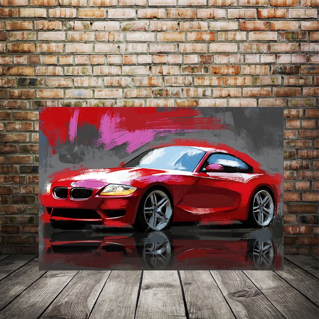 BMW Z4 Painting | BMW Automotive Canvas Print | Car Enthusiast Wall Art ...