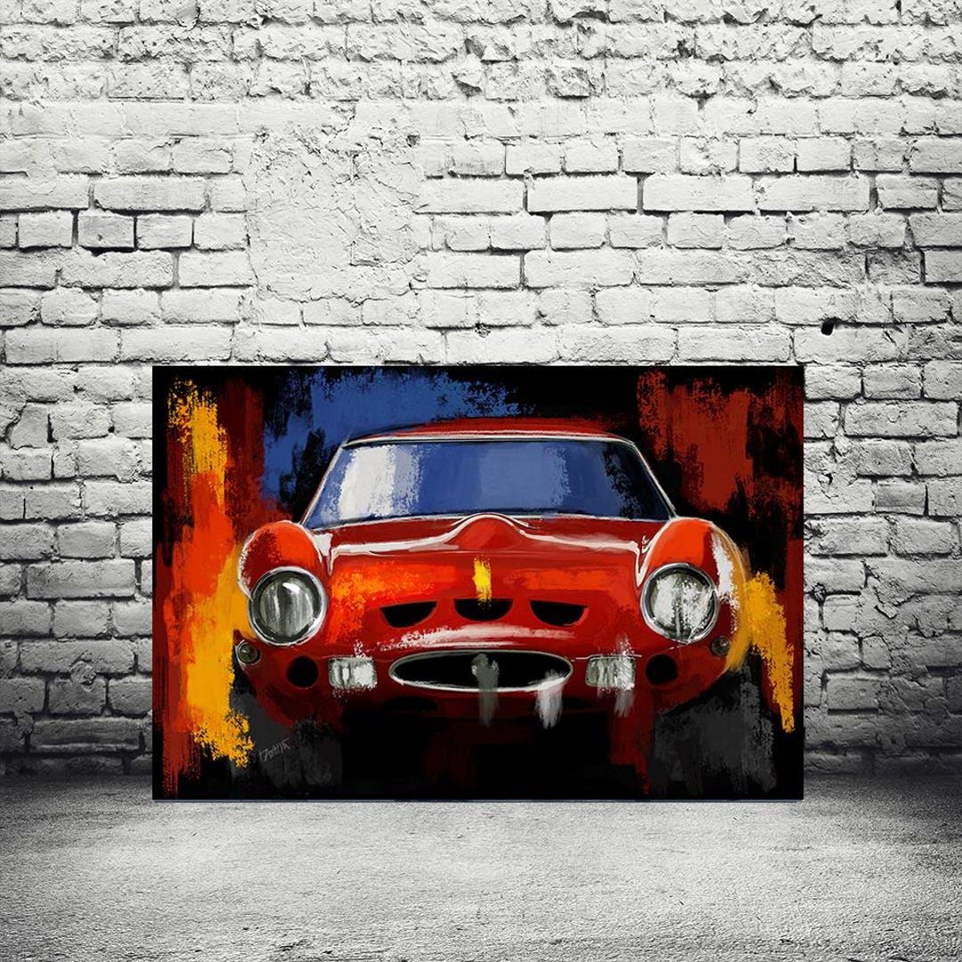 Ferrari 250 Automotive Painting, Car Framed Art, Car Enthusiast Gift ...