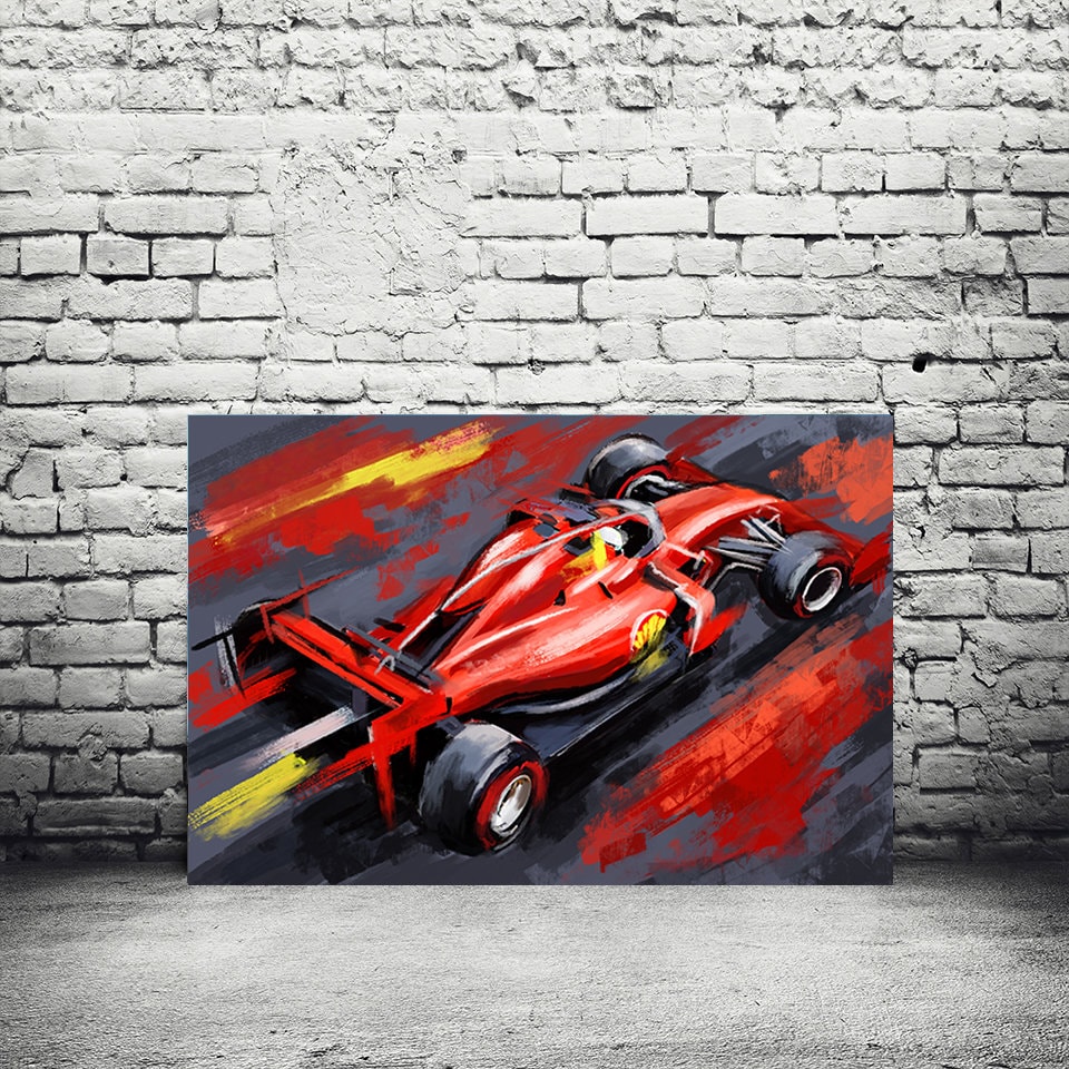 Automotive Painting F1 Ferrari Art Print Automotive Art - Etsy