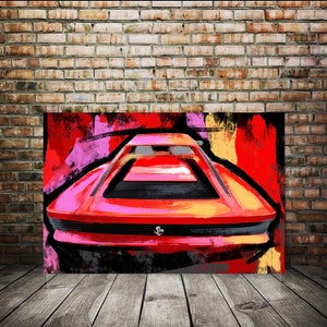 Ferrari Testarossa Automotive Painting, Race Car Artwork, Car ...