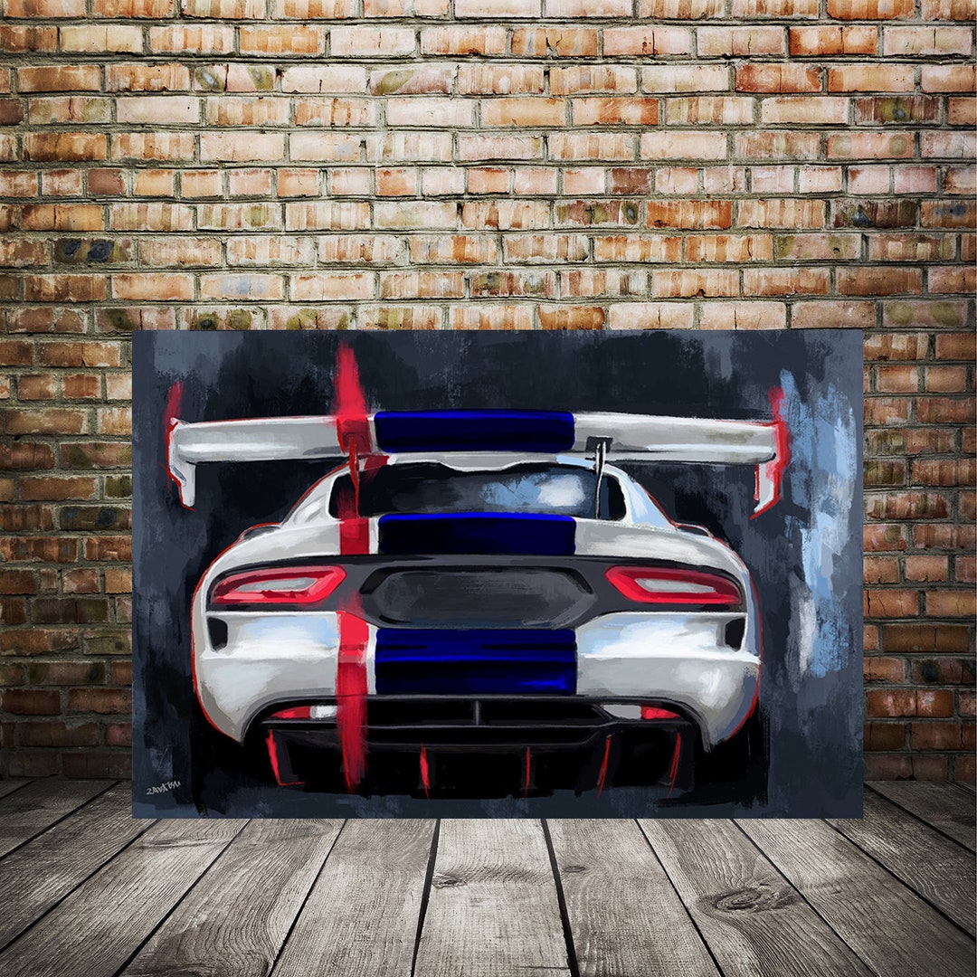 Viper Art Print | Dodge SRT Artwork | Custom Automotive Painting | Race ...