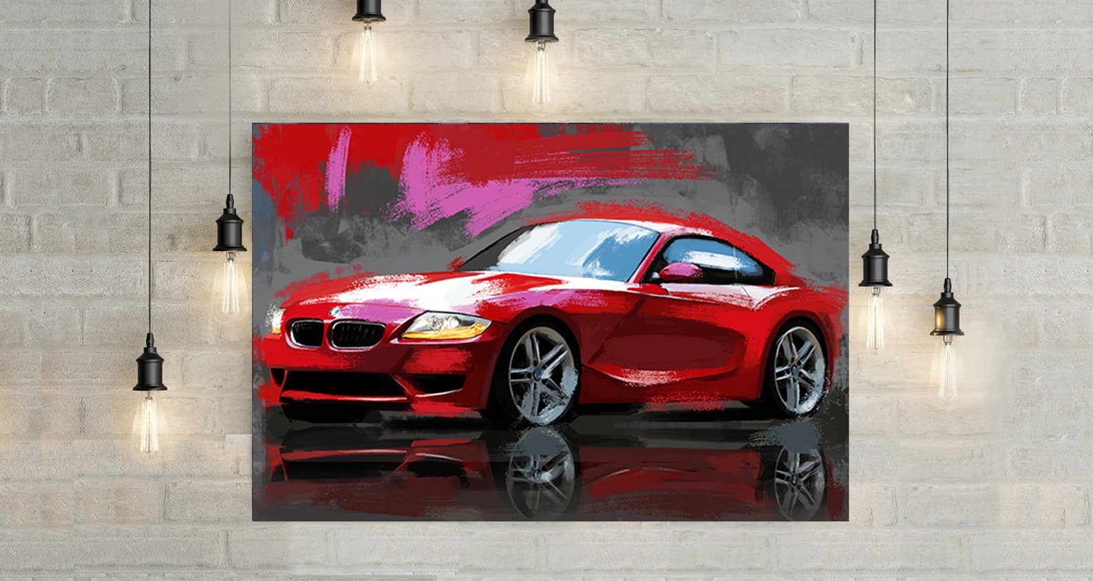 BMW Z4 Painting | BMW Automotive Canvas Print | Car Enthusiast Wall Art ...