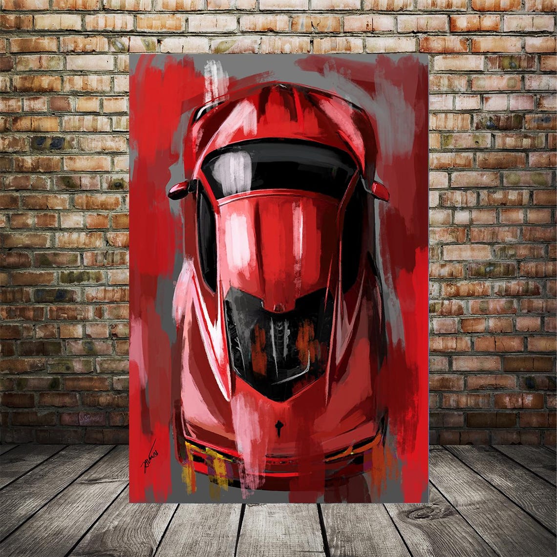 C8 Corvette Art Print, Chevy C8 Artwork, Personalized C8 Corvette ...