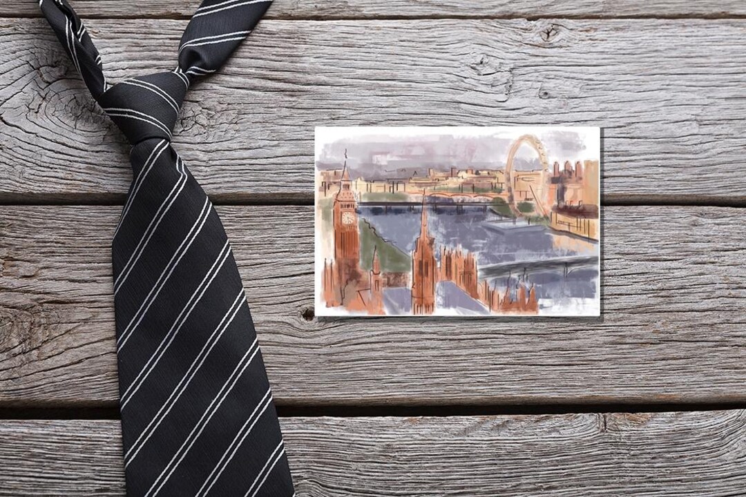 London City Card, London Watercolor Card Set, England Art, Personal ...