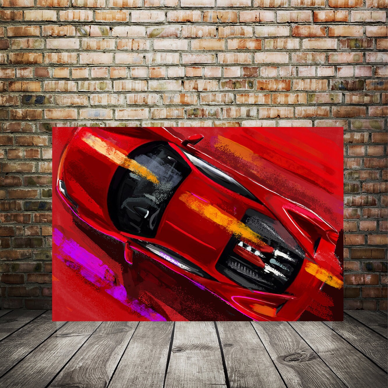 Automotive Painting, Ferrari Art Print, Automotive Art Print, Canvas ...
