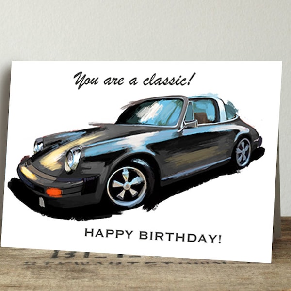 Porsche Birthday Cards - Etsy