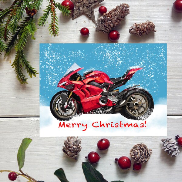 Bike Christmas Cards - Etsy