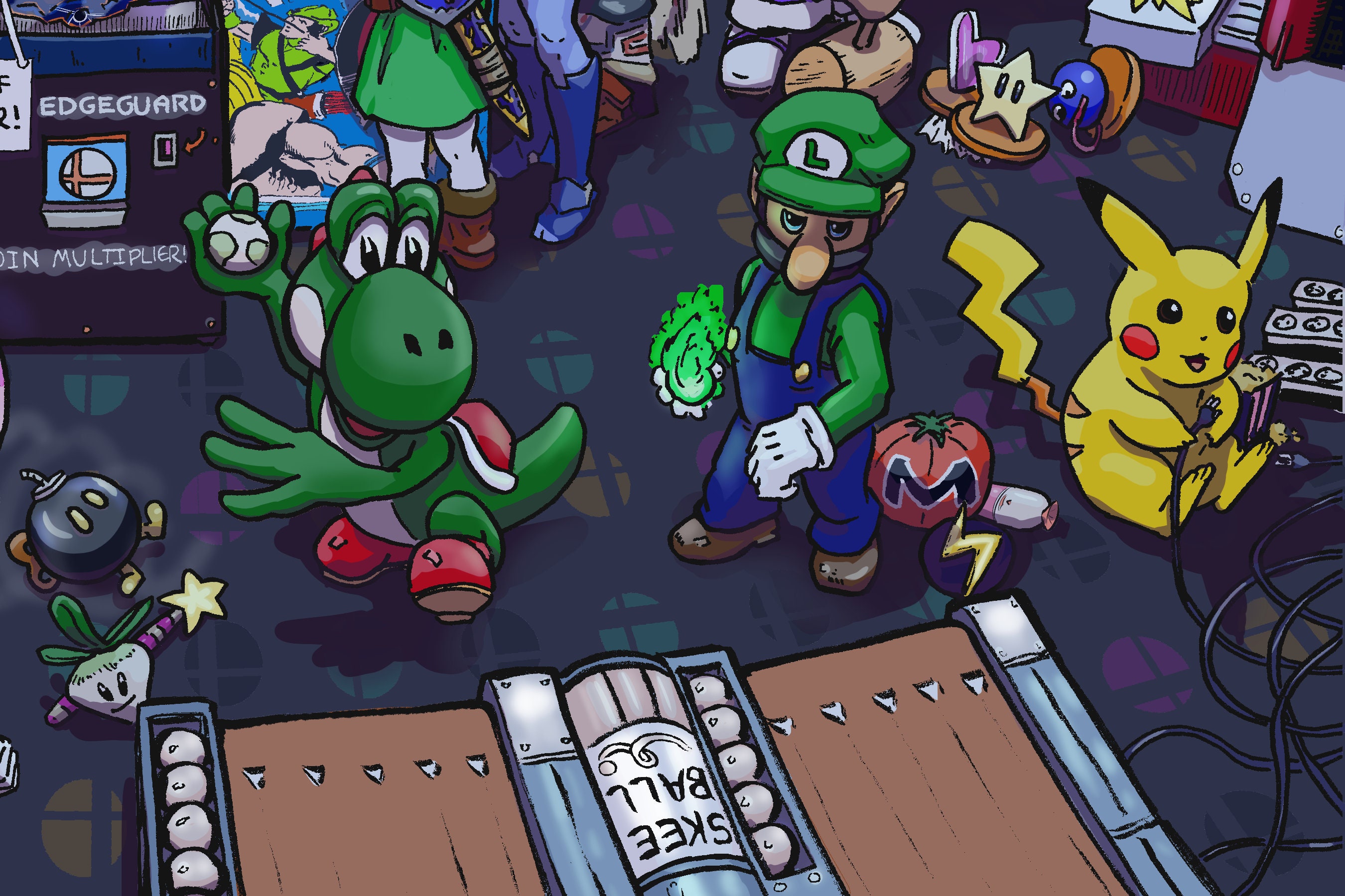 Melee Arcade Print - Etsy