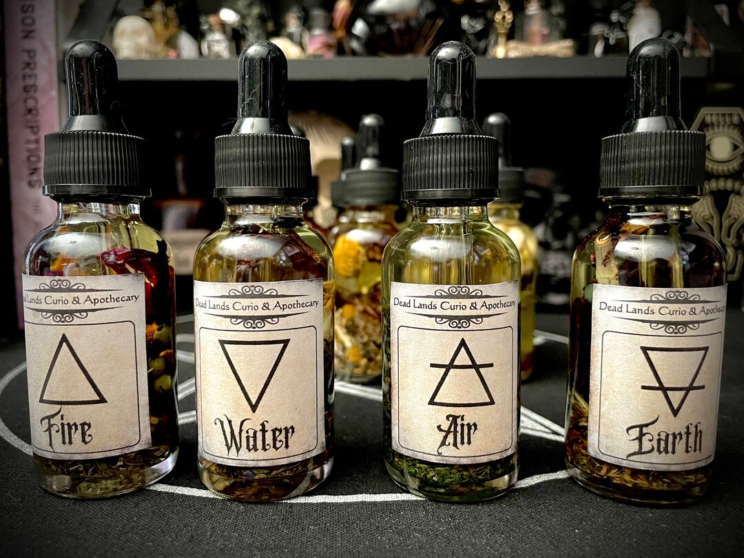 Elemental Magic Oils - Earth - Air - Water - Fire - Etsy