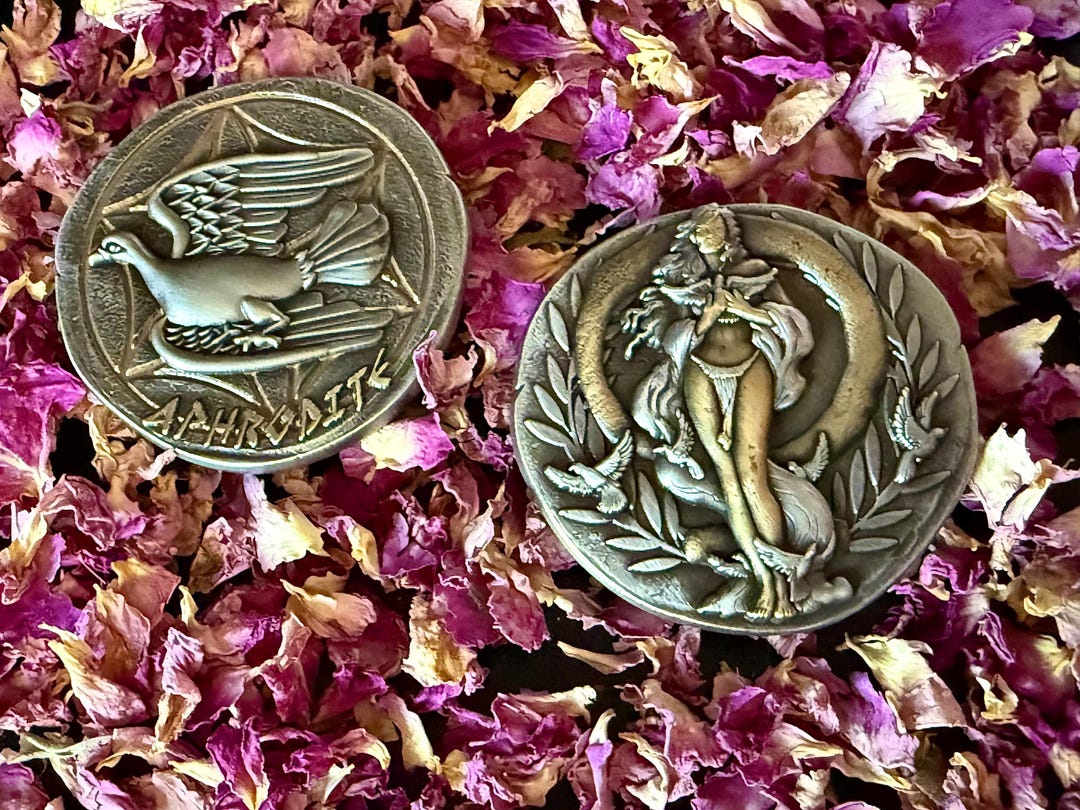 Aphrodite Greek Style Coin - Etsy