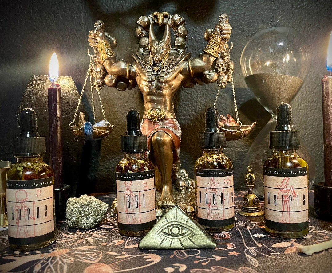 Egyptian God Oils - Anubis - Set/seth - Osiris - Horus - Etsy