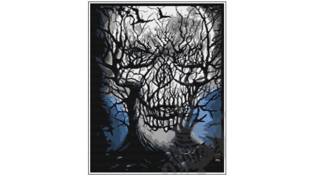 Handmade Custom Crochet Skull Tree Graphghan Blanket - Etsy