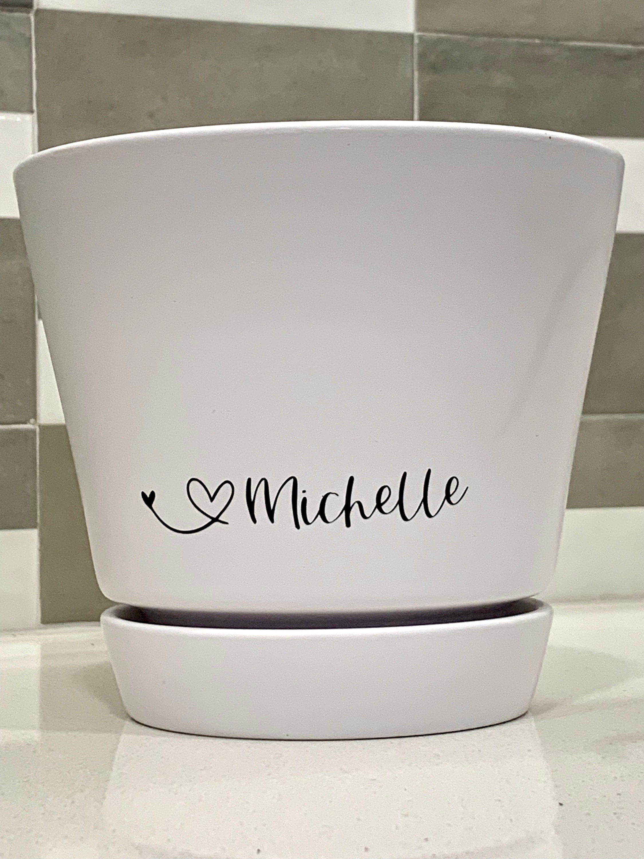 Parsley Planter - Cute Gift, Planter W/ Saucer (white), Herbs, Spices ...