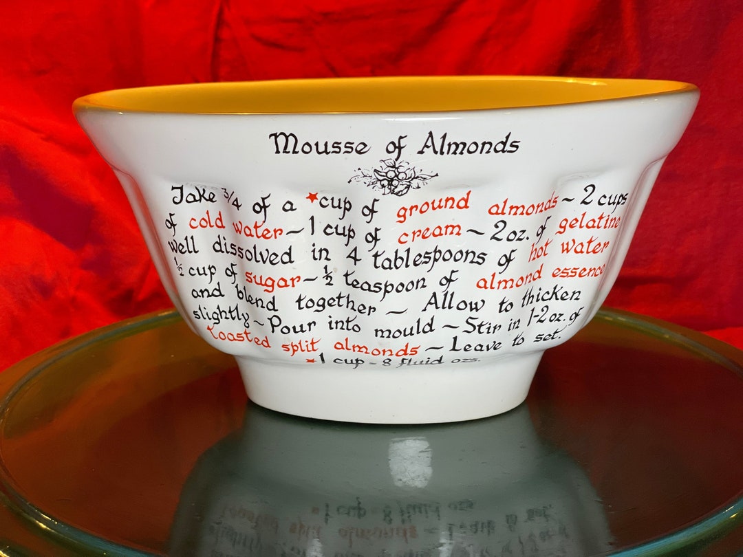 Vintage Mousse of Almond Ceramic Pudding Mold - Etsy
