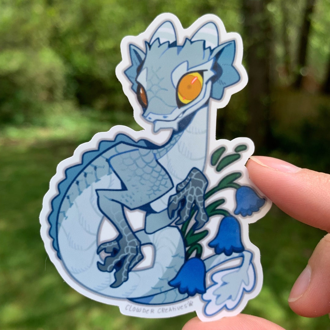 Blue Book Wyrm Vinyl Sticker - Etsy