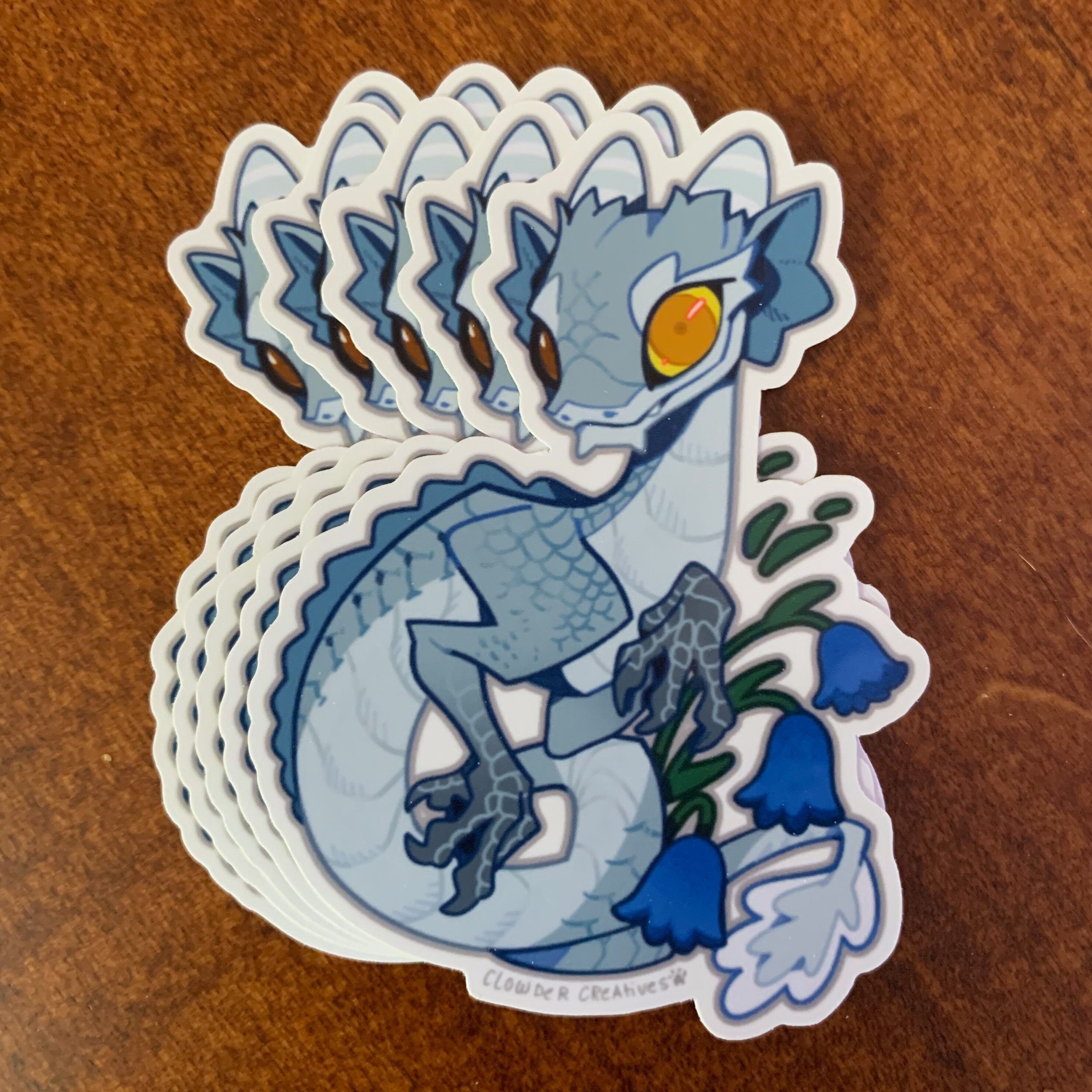 Blue Book Wyrm Vinyl Sticker - Etsy