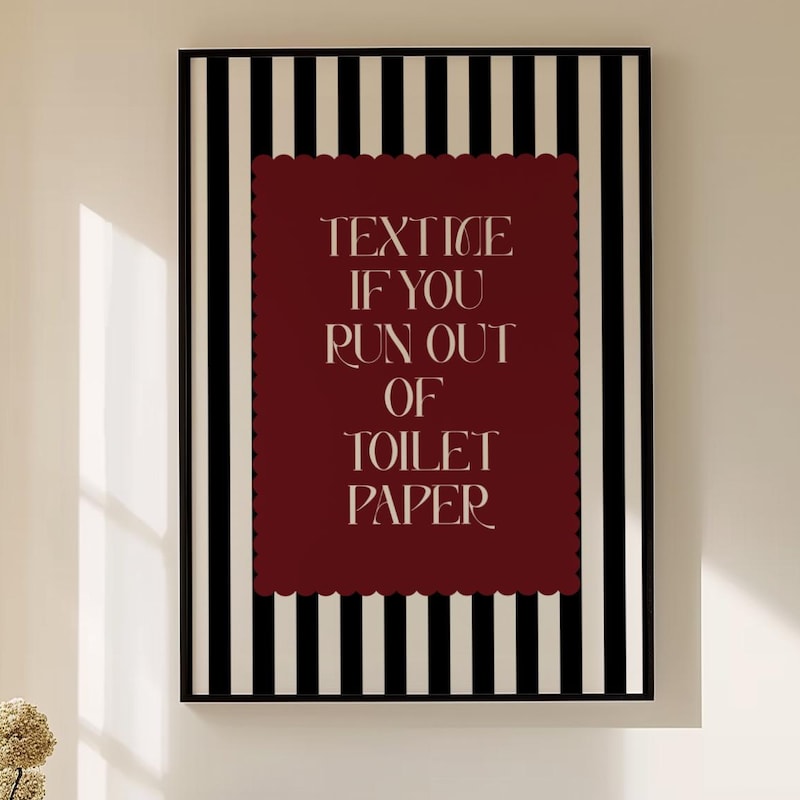 Stripe Bathroom Art - Etsy UK
