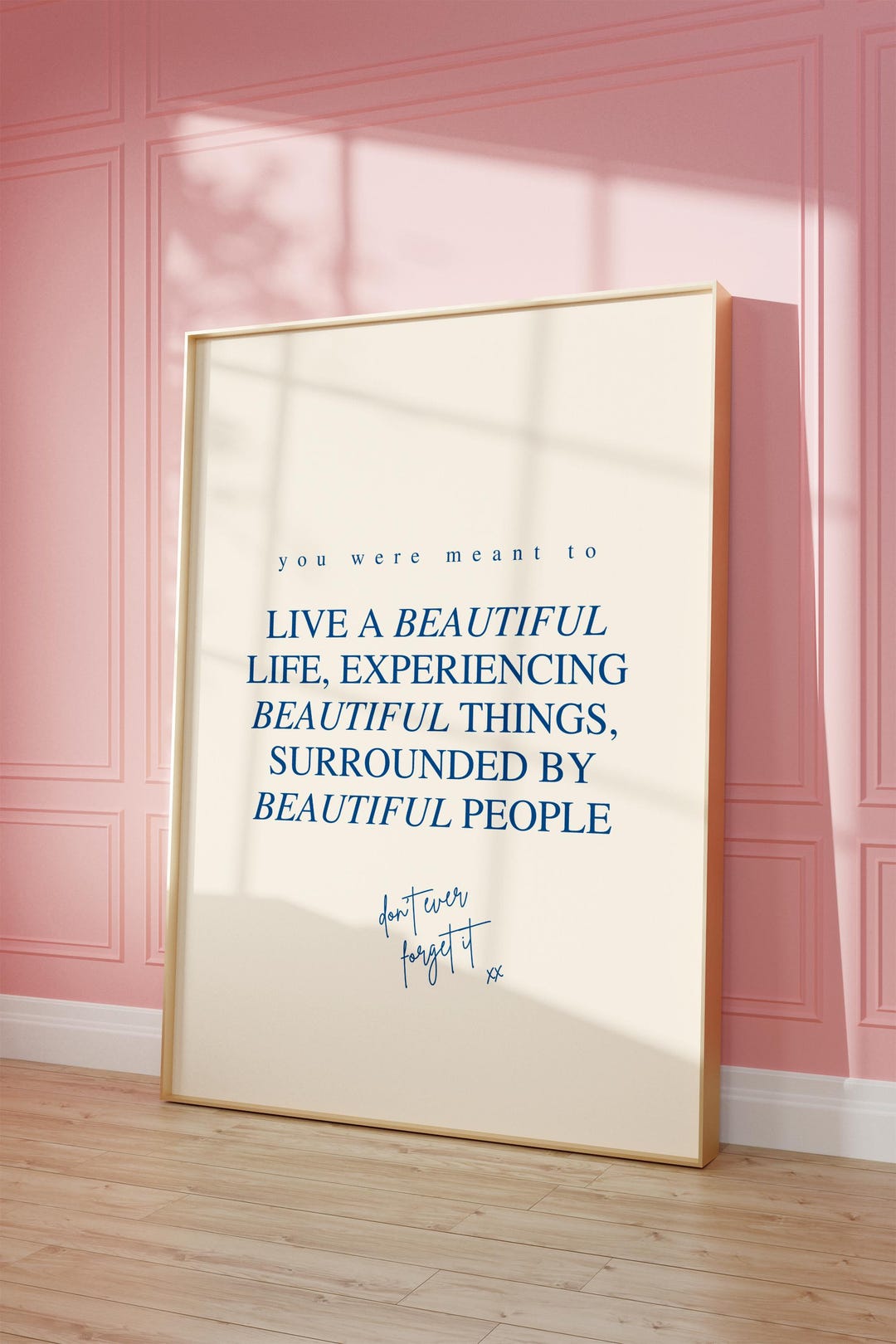 INSPIRATIONAL Beautiful Life Poster| That Girl Wall Art| Wall Decor for ...